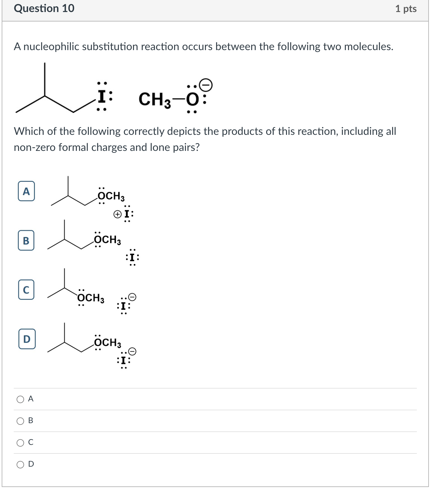Solved A nucleophilic substitution reaction occurs between | Chegg.com