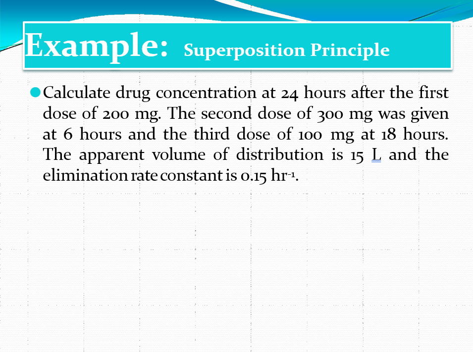 Solved Calculate drug concentration at 24 hours after the | Chegg.com