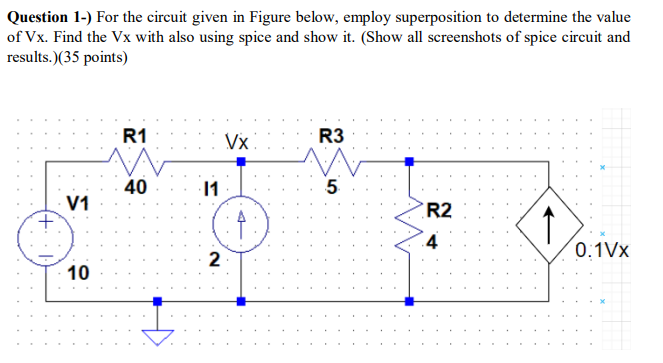 Question 1-) ﻿For the circuit given in Figure below, | Chegg.com