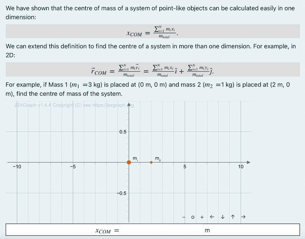 Solved We have shown that the centre of mass of a system of | Chegg.com