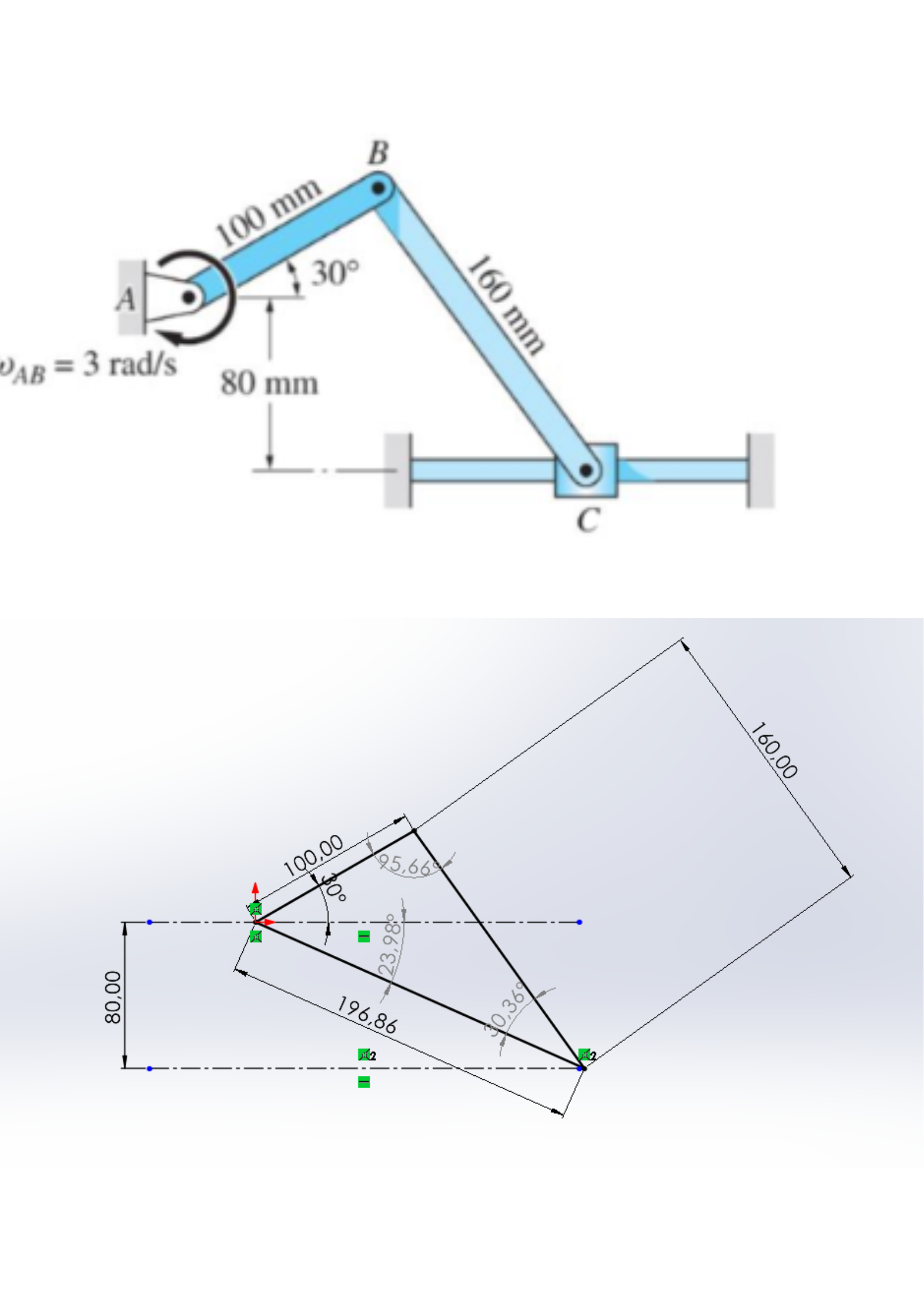 Solved 2025/05 ﻿In the mechanism given below, the AB rod | Chegg.com
