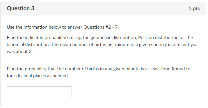 Solved Use the information below to answer Questions #2 - 7. | Chegg.com
