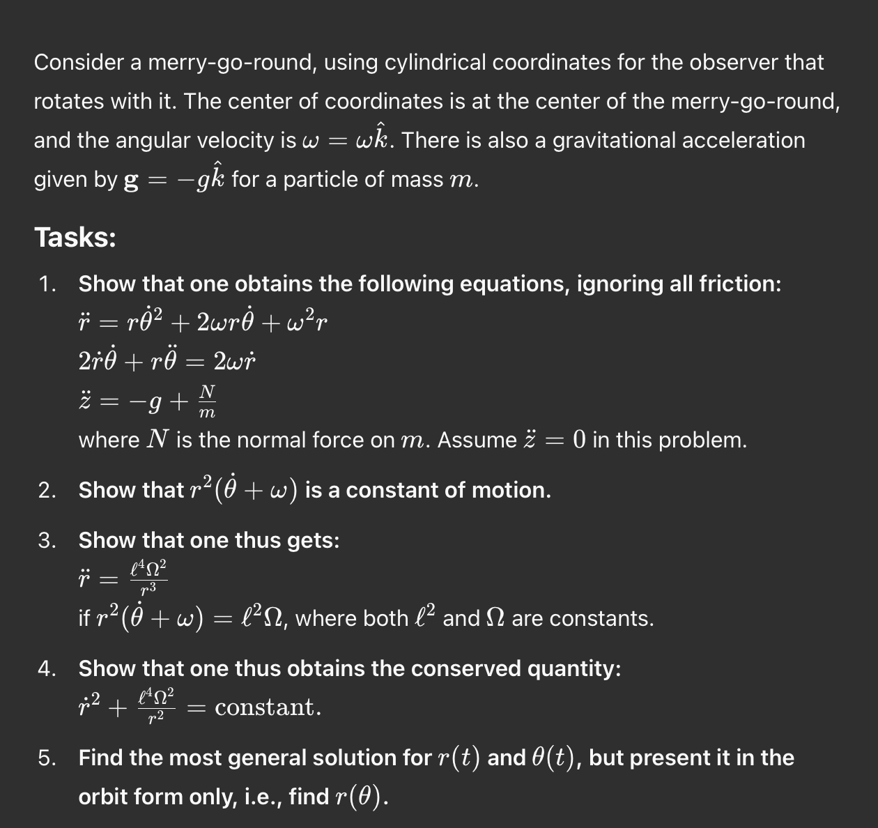 Solved Consider a merry-go-round, using cylindrical | Chegg.com