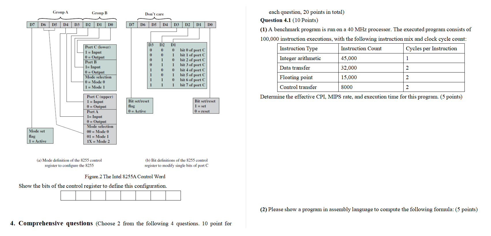 Solved each question, 20 points in total) Question 4.1 (10 | Chegg.com