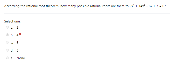 Solved According The Rational Root Theorem How Many