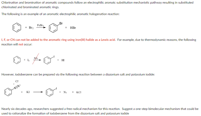 Solved Chlorination and bromination of aromatic compounds | Chegg.com