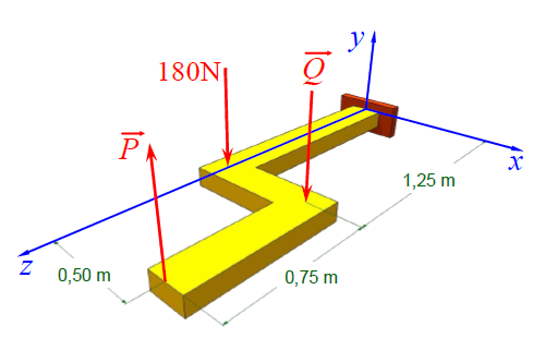 Solved The 180N force and the couple formed by the forces P | Chegg.com