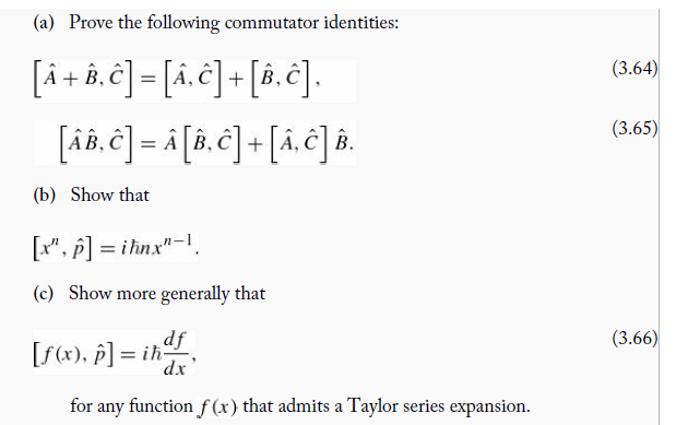 Solved (a) Prove the following commutator identities: \\[ | Chegg.com