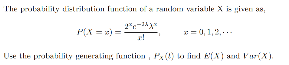 Solved The probability distribution function of a random | Chegg.com