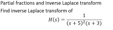Solved Partial fractions and Inverse Laplace transform Find | Chegg.com