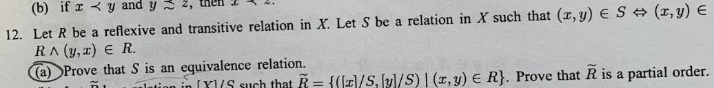 Solved 12. Let R be a reflexive and transitive relation in | Chegg.com
