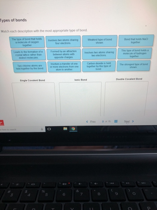 Solved ypes of bonds Match each description with the most | Chegg.com