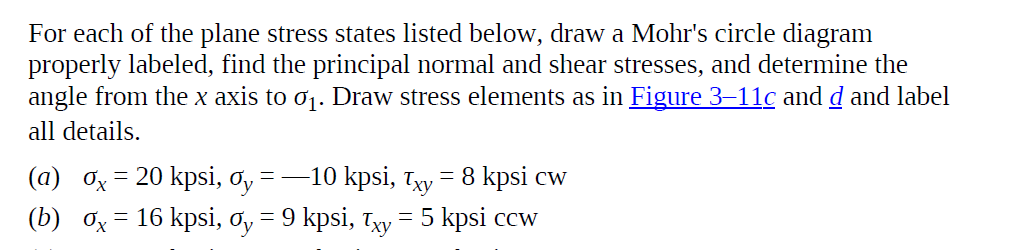 Solved Draw Mohr's Circle Neatly and properly and explain | Chegg.com