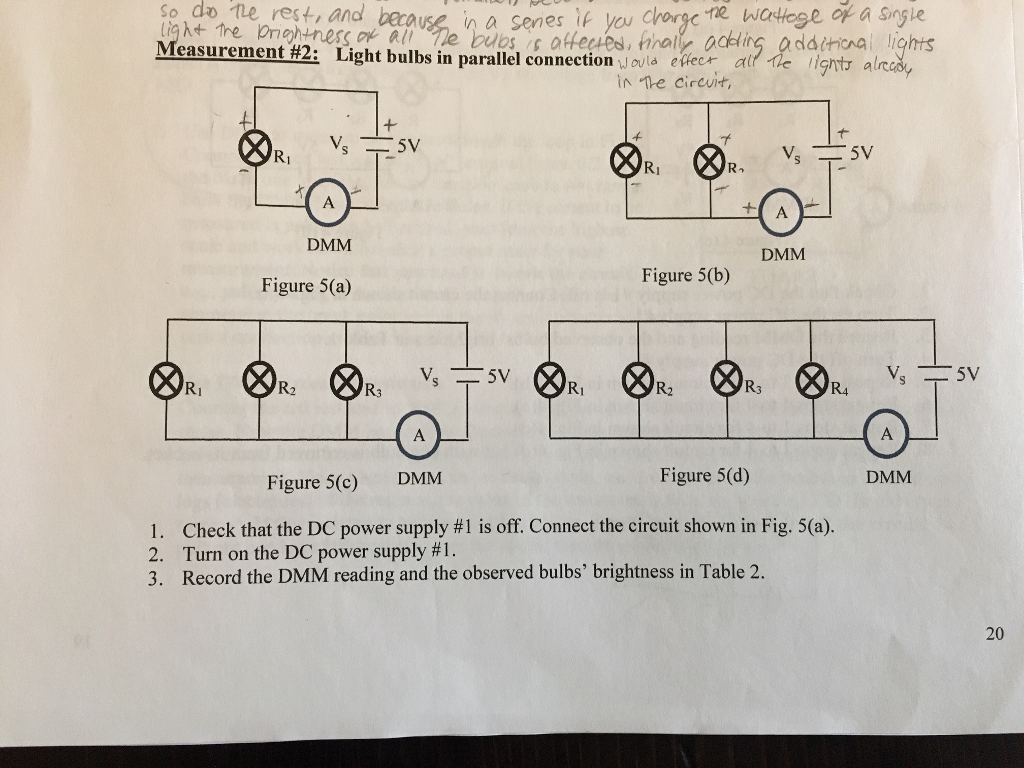 Solved 1. Is the current through the power supply and each | Chegg.com