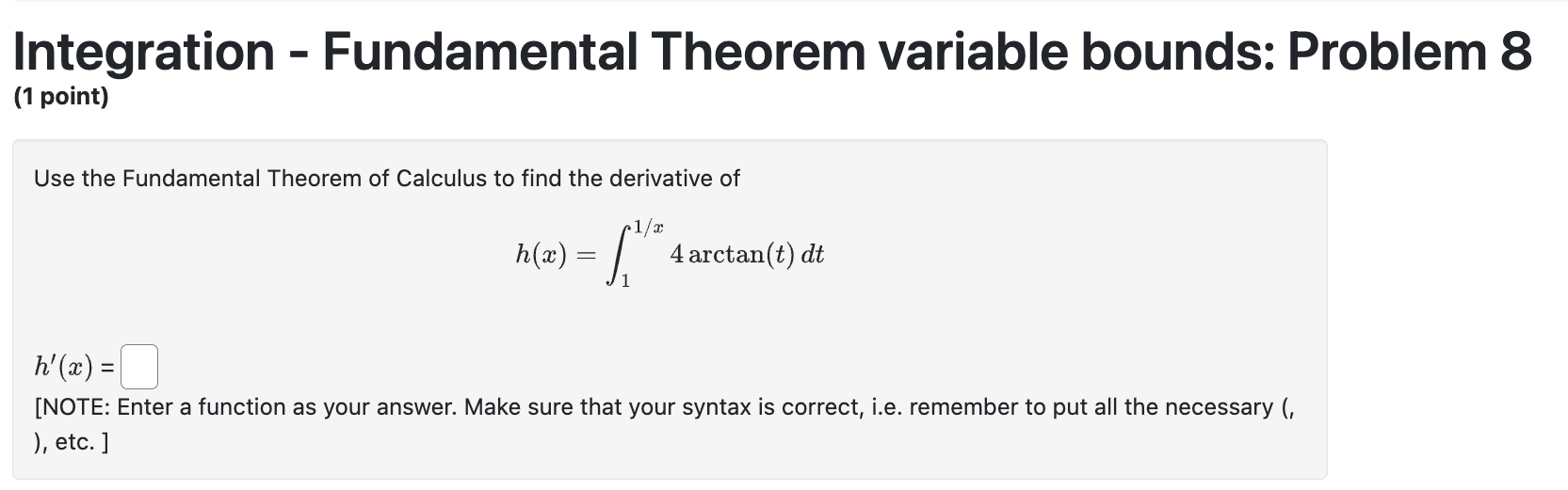Solved Use the Fundamental Theorem of Calculus to find the | Chegg.com