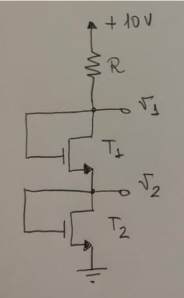 Solved Considering that the transistor T2 of the circuit of | Chegg.com