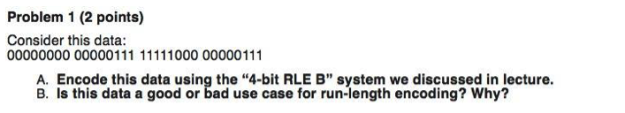 Solved Problem 1 (2 points) Consider this data: | Chegg.com