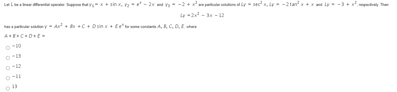 Solved Let L be a linear differential operator. Suppose that | Chegg.com