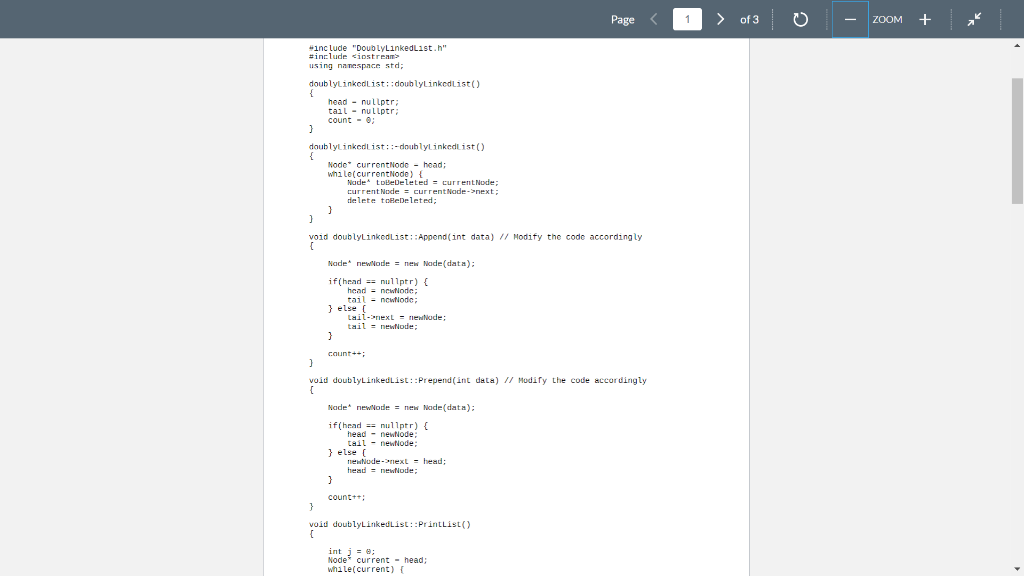 Solved The code inside those is for singly-linked list and | Chegg.com