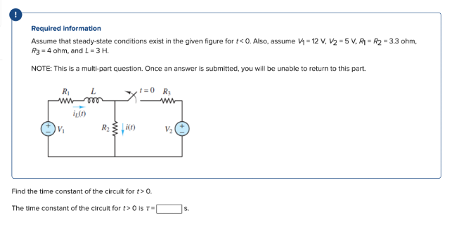 Solved Required information Assume that steady-state | Chegg.com