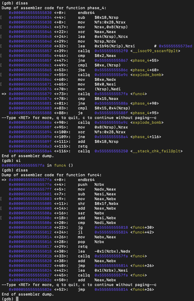 Solved Please help me with this Bomb lab phase_4. I am | Chegg.com