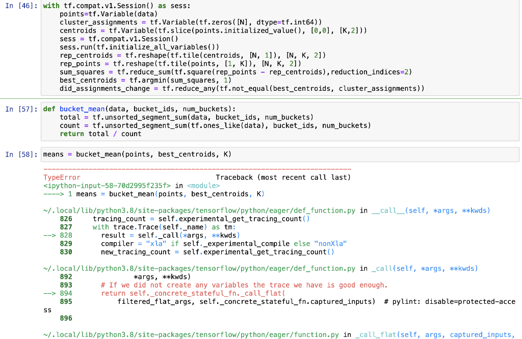 In [46]: with tf.compat.v1.Session() as sess: | Chegg.com