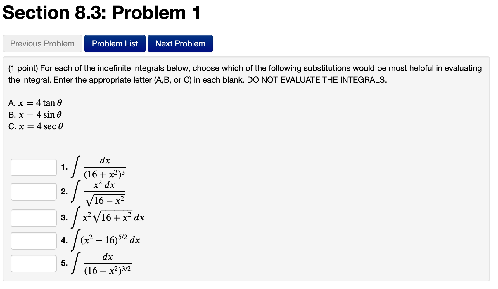 Solved Section 8.3: Problem 1 Previous Problem Problem List | Chegg.com