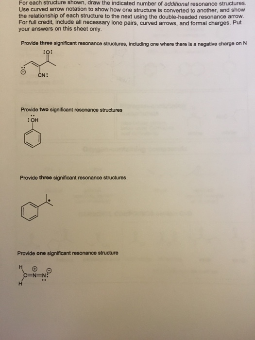Solved For each structure shown, draw the indicated number | Chegg.com
