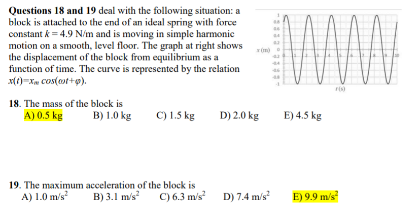 Solved Questions 18 and 19 deal with the following | Chegg.com