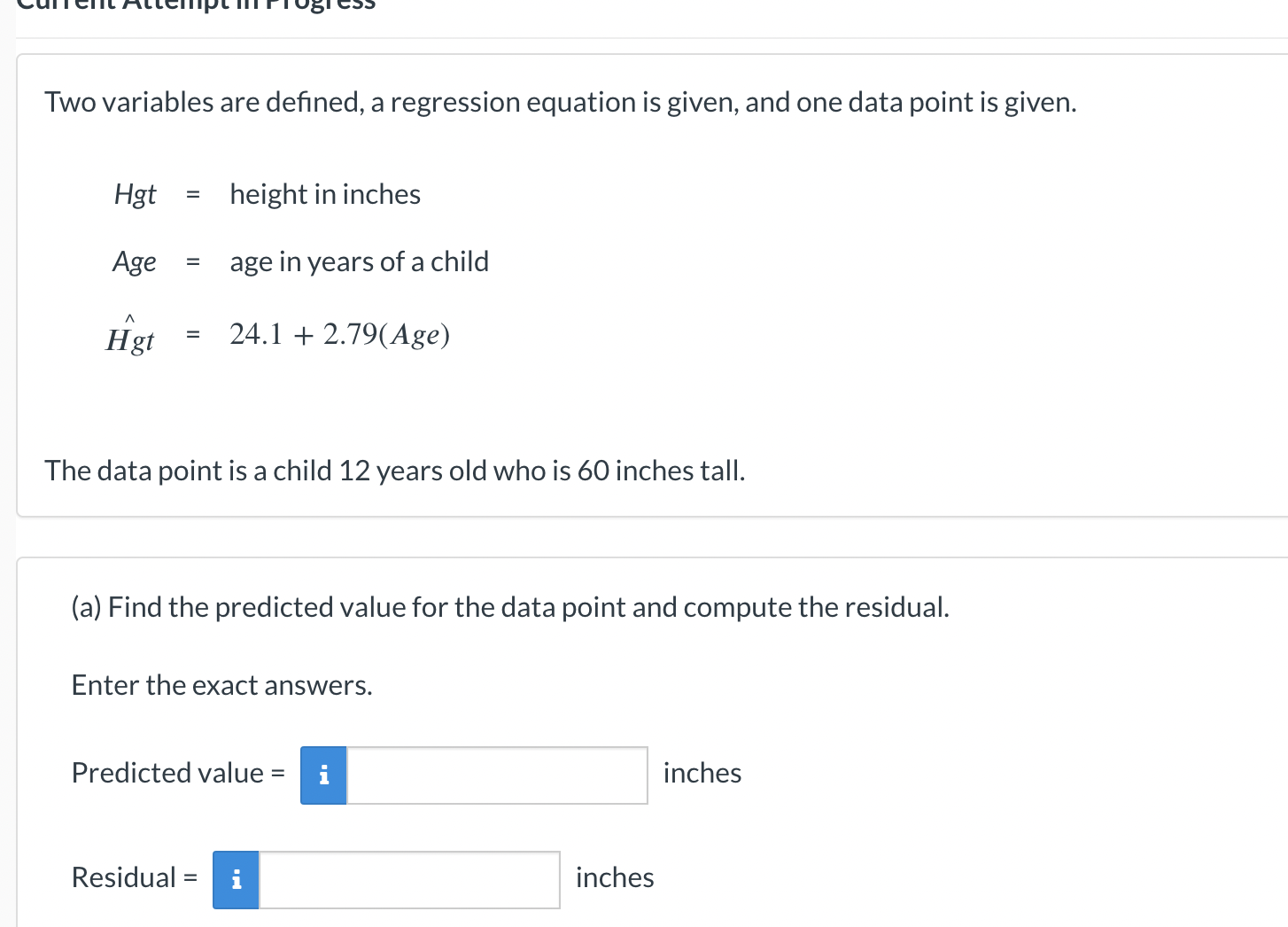 Solved Two variables are defined, a regression equation is | Chegg.com
