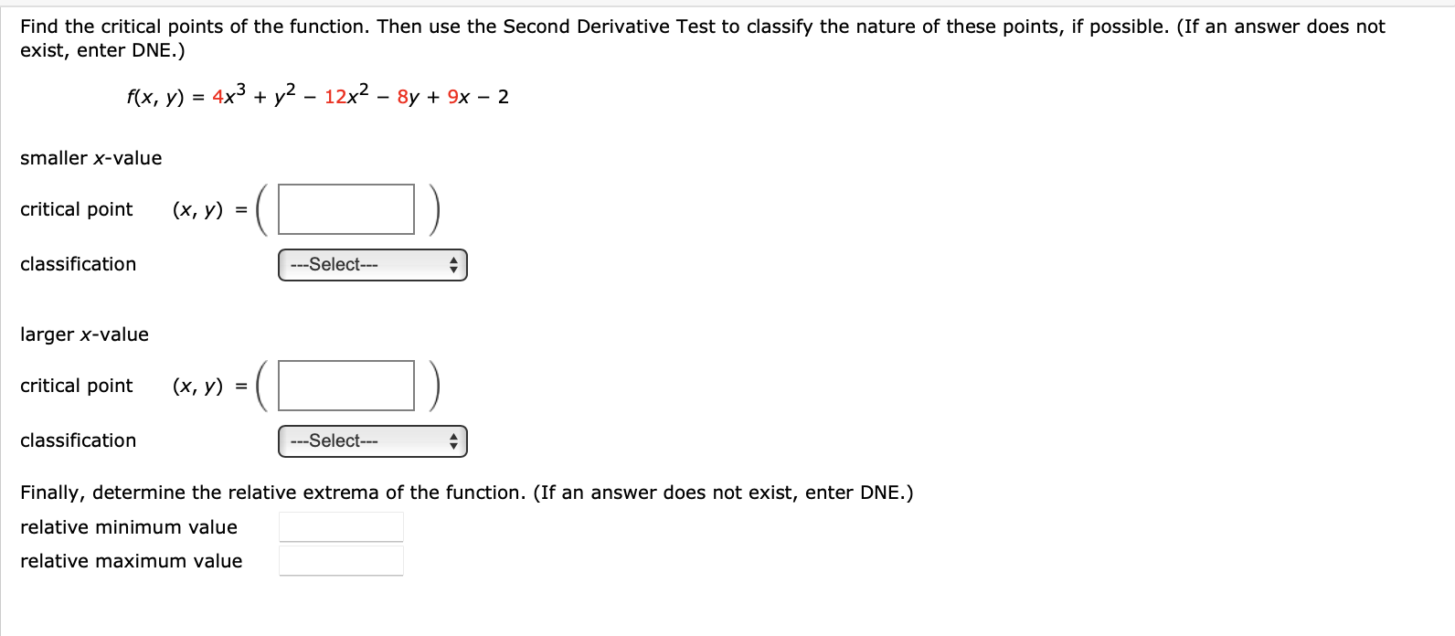 Solved Find the critical points of the function. Then use | Chegg.com