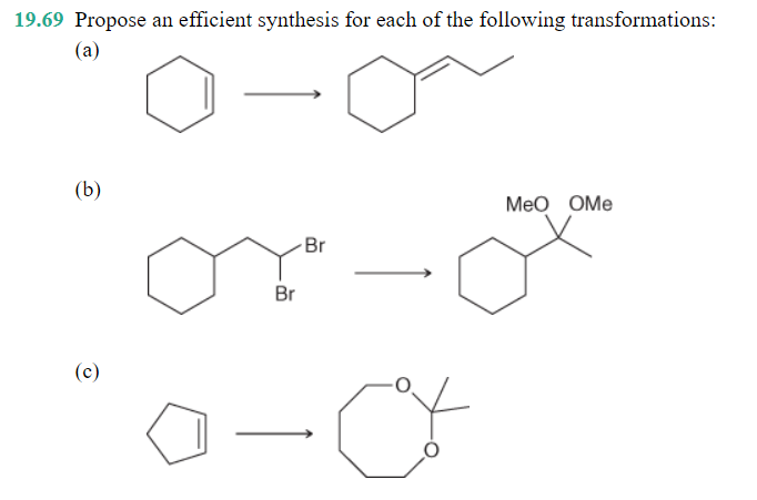 Solved 19.69 Propose an efficient synthesis for each of the | Chegg.com