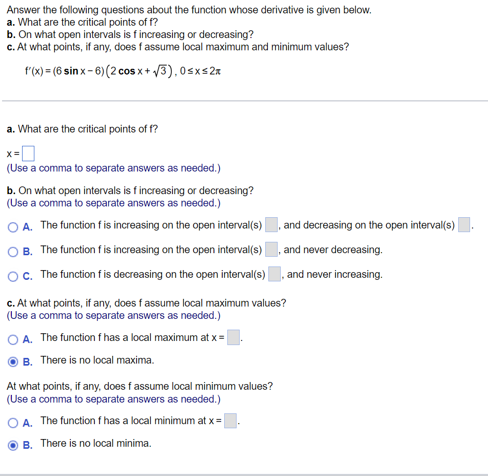Solved Answer the following questions about the function | Chegg.com