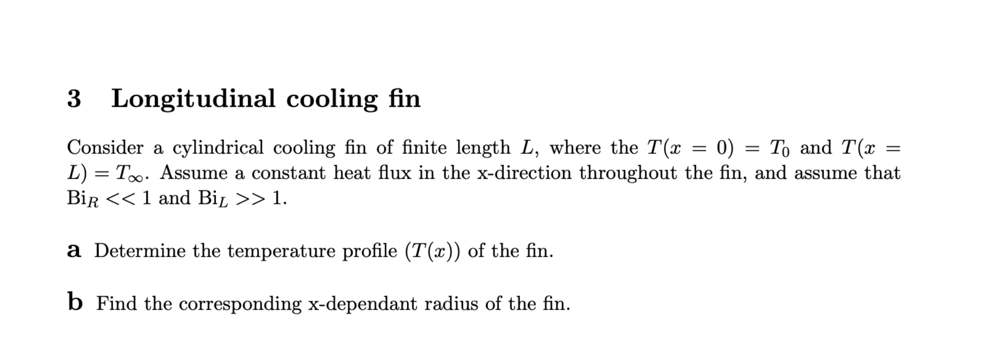 Solved 3 Longitudinal cooling fin Consider a cylindrical | Chegg.com