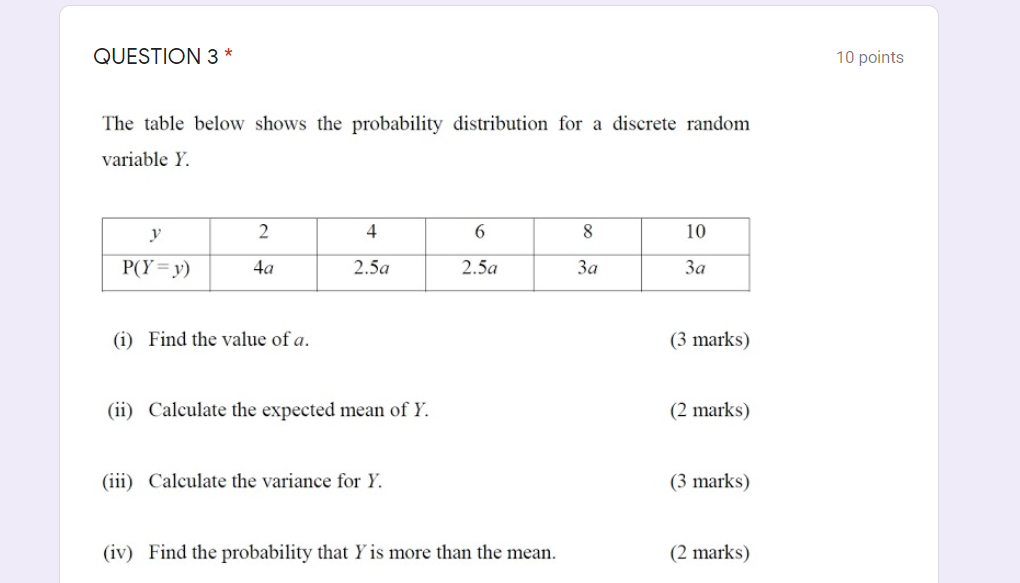 Solved QUESTION 3* 10 points The table below shows the | Chegg.com