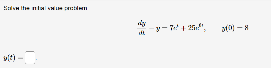 Solved Solve the initial value problem | Chegg.com
