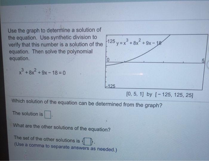 Solved Use the graph to determine a solution of the | Chegg.com