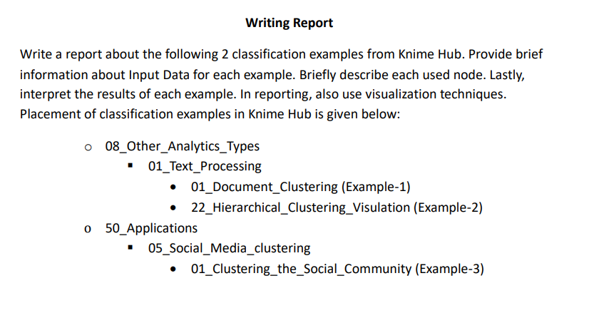 Solved Write a report about the following 2 classification | Chegg.com