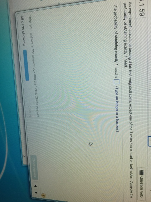 Solved Question Help An experiment consists of tossing 3 | Chegg.com