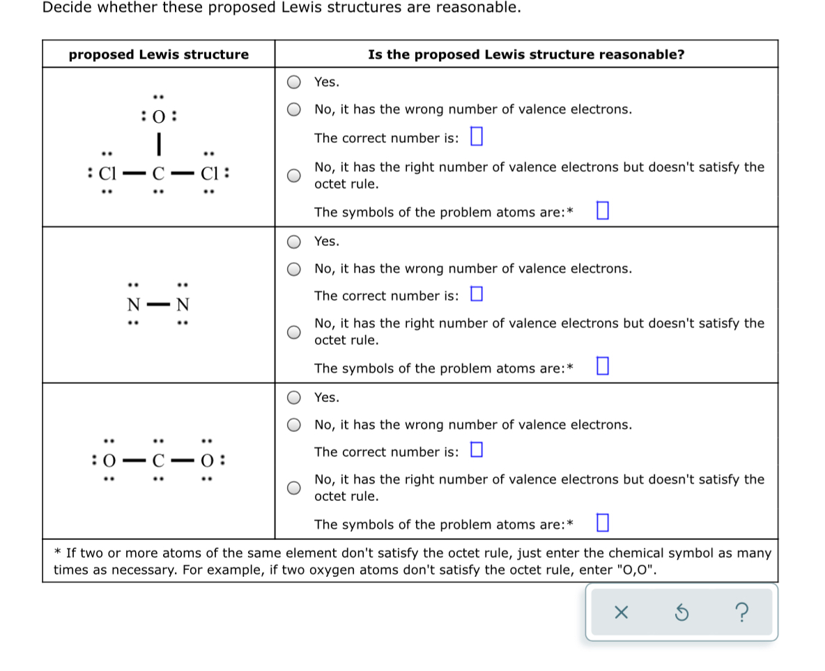 Solved Decide Whether These Proposed Lewis Structures Are Chegg Solved Decide Whether These Proposed Lewis Structures Are Chegg