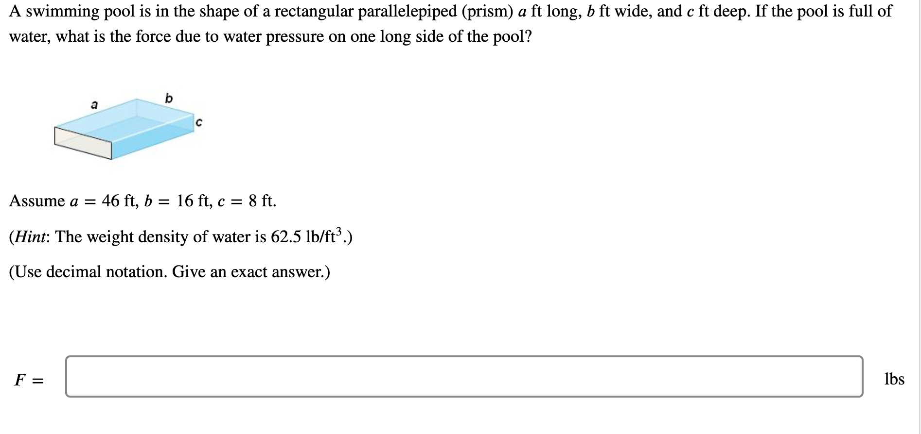 Solved A swimming pool is in the shape of a rectangular | Chegg.com