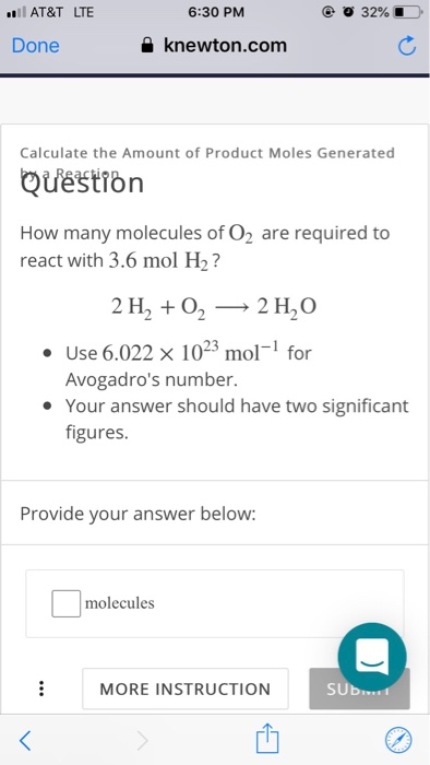 Solved: AT&T LTE Done 6:30 PM A Knewton.com Calculate The ... | Chegg.com