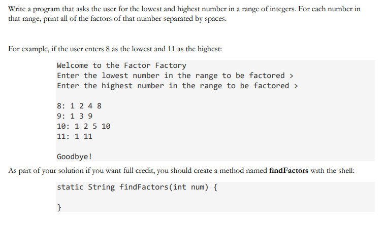 Solved Write a program that asks the user for the lowest and | Chegg.com