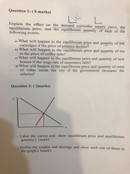 Solved Question 1: (8 marks) Explain the effect on the | Chegg.com