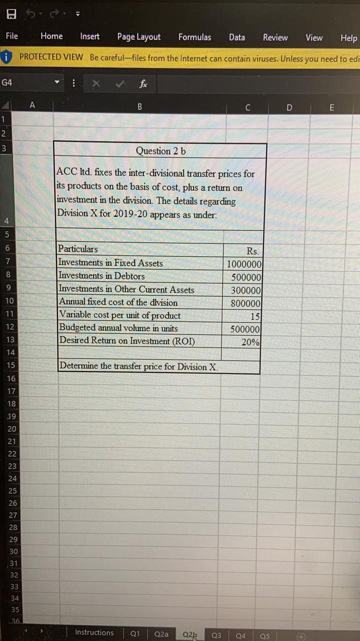 Solved File Home Insert Page Layout Formulas Data Review | Chegg.com