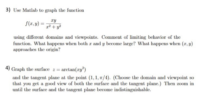 Solved 3) Use Matlab to graph the function ry using | Chegg.com