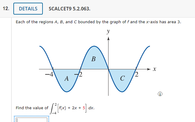 Solved Each of the regions A,B, and C bounded by the graph | Chegg.com