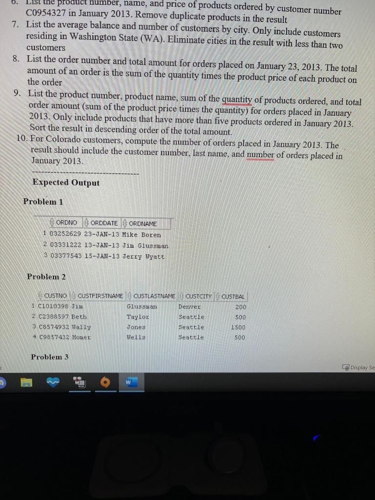 Solved List the product number, name, and price of products | Chegg.com