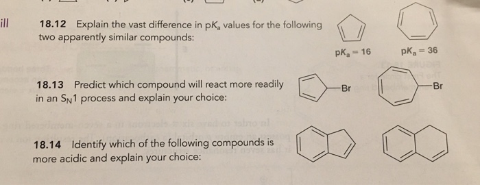 Solved Explain the vast difference in pK_a values for the | Chegg.com