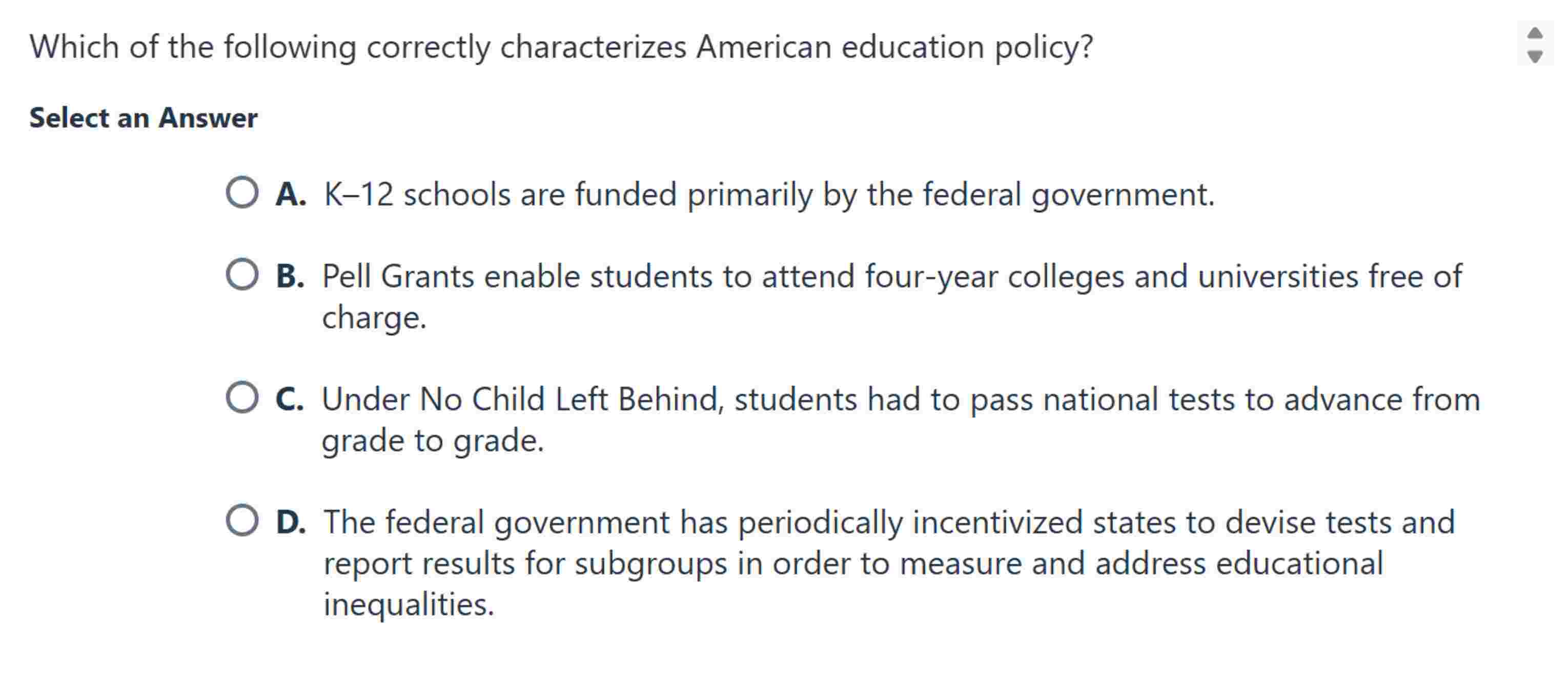Solved Which of the following correctly characterizes | Chegg.com